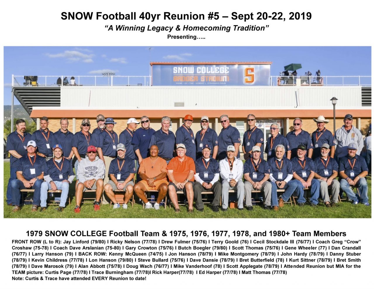 40yr Teams | Snow Football 40 Year Reunion